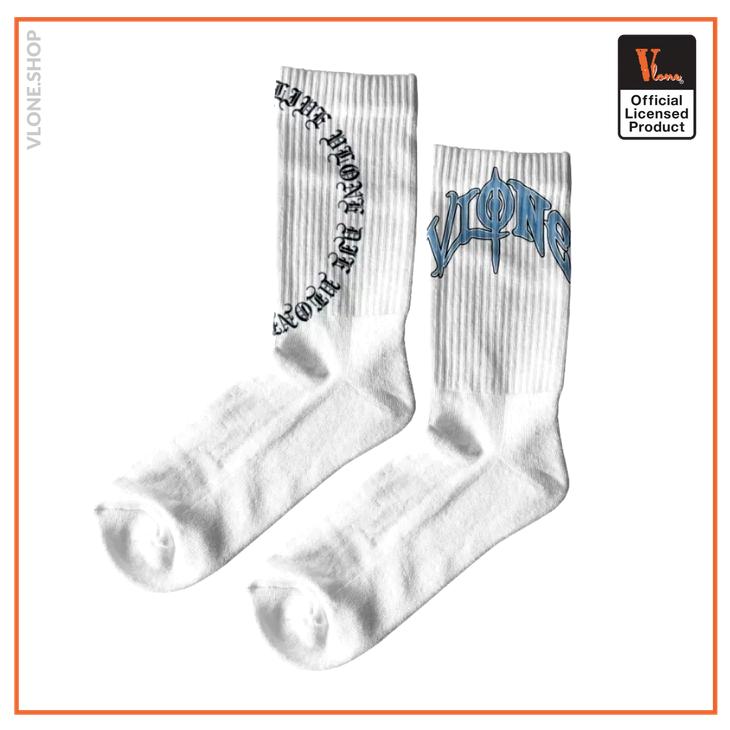 Vlone Socks - Vlone 0- Socks - White VL2309 | Vlone Shop